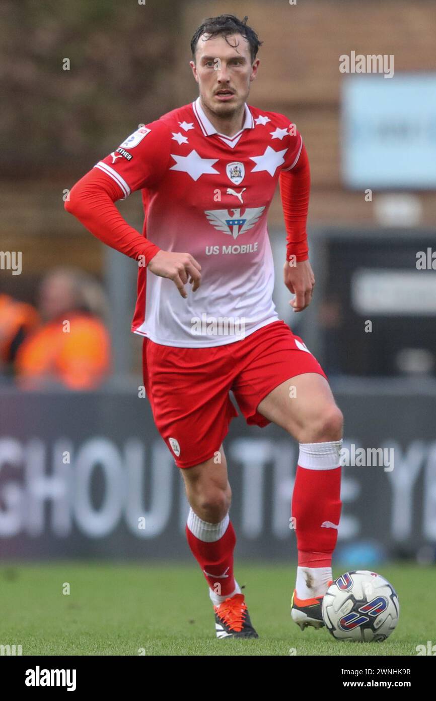 High Wycombe, UK. 03rd Mar, 2024. Josh Earl of Barnsley in action ...