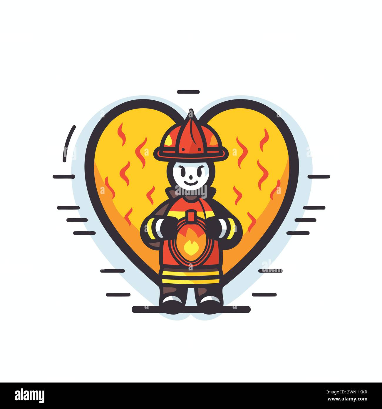 Heart in flame vector vectors Stock Vector Images - Alamy