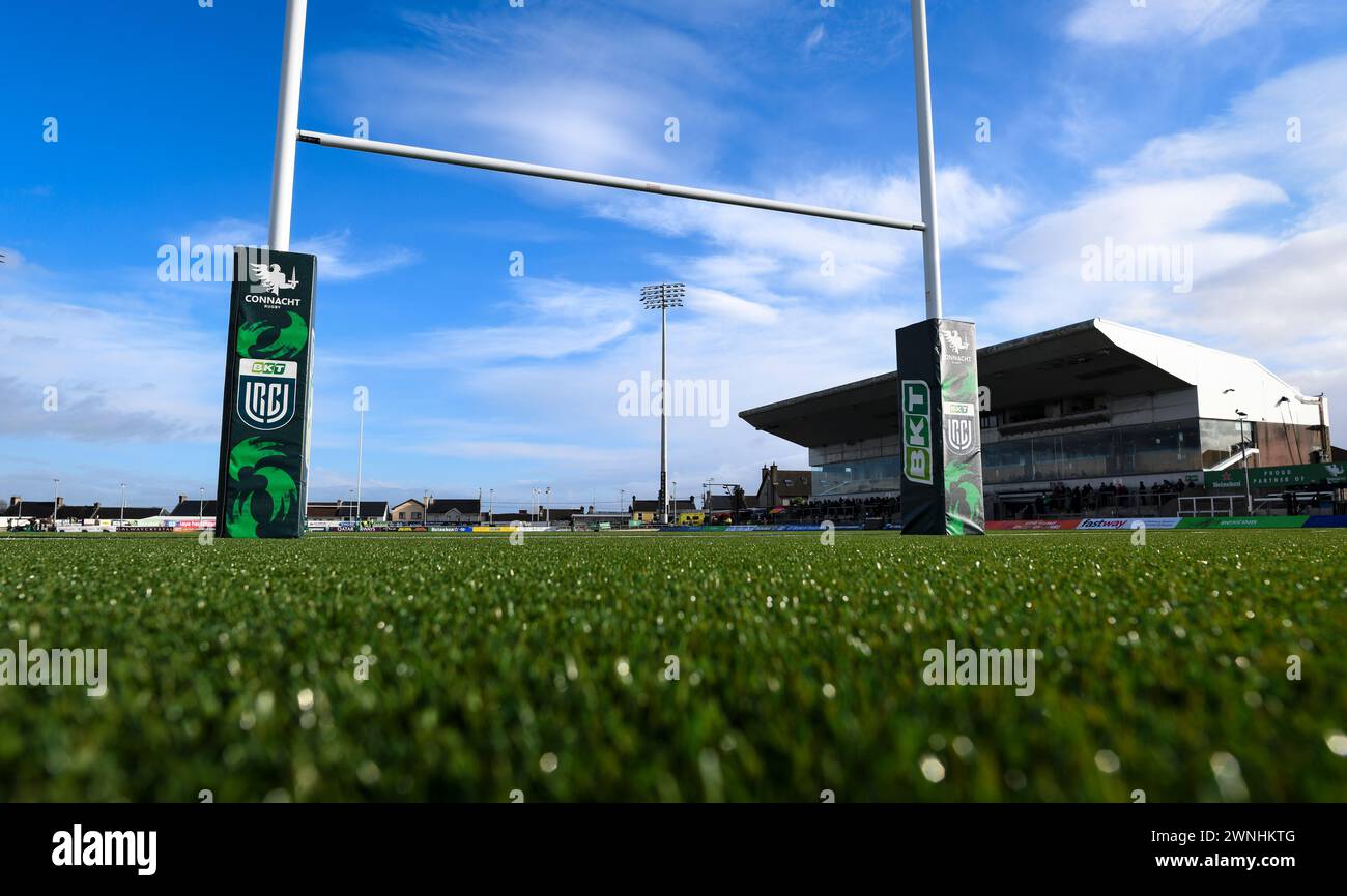 Galway, Ireland. 2nd Mar, 2024. A general view of the Dexcom Stadium ...