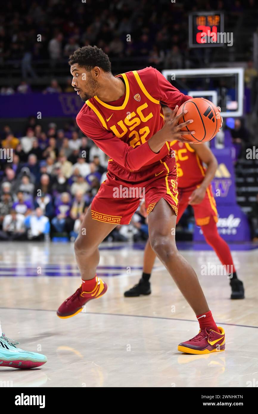 Seattle, WA, USA. 02nd Mar, 2024. USC Trojans forward Arrinten Page (22 ...