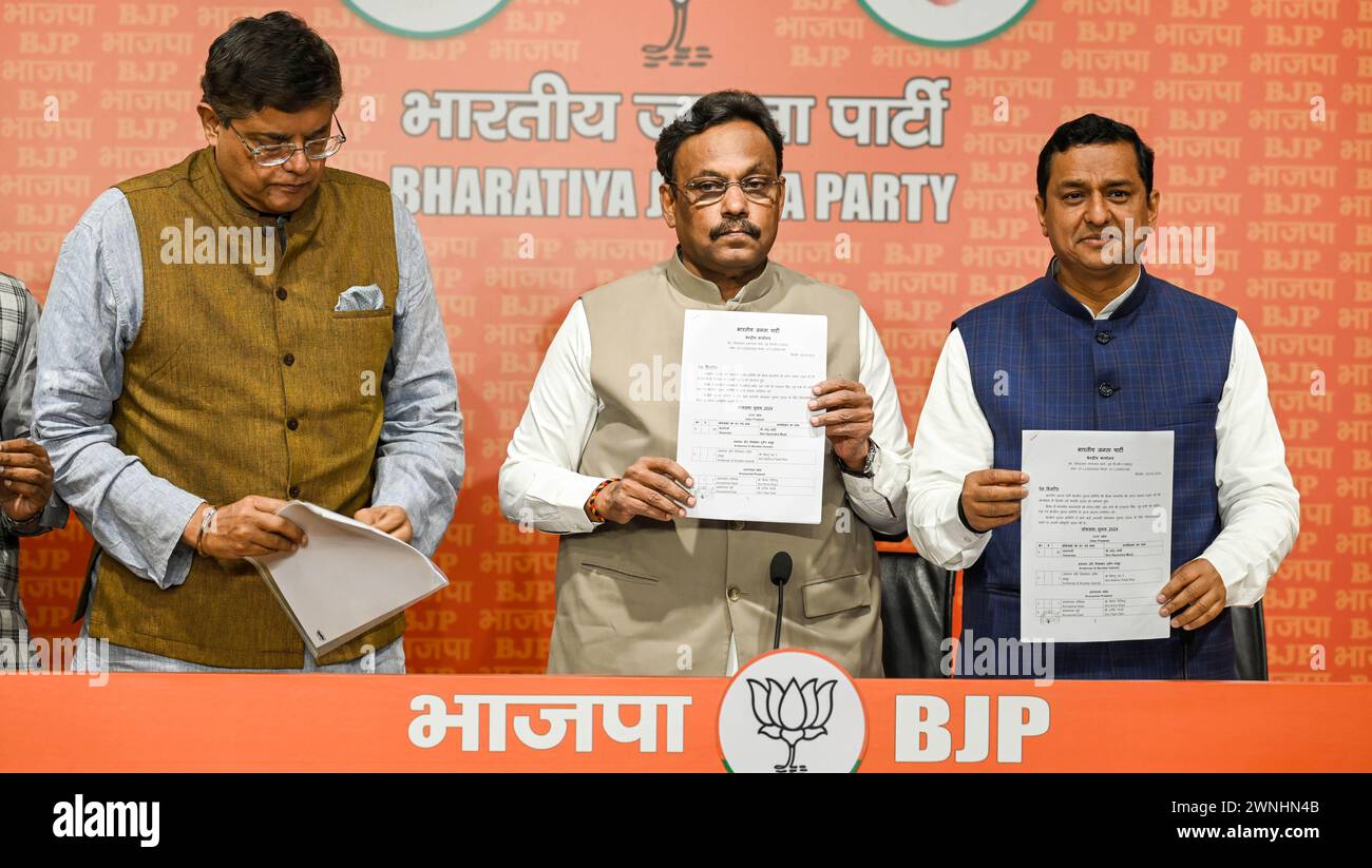 New Delhi, India. 02nd Mar, 2024. NEW DELHI, INDIA - MARCH 2: BJP ...
