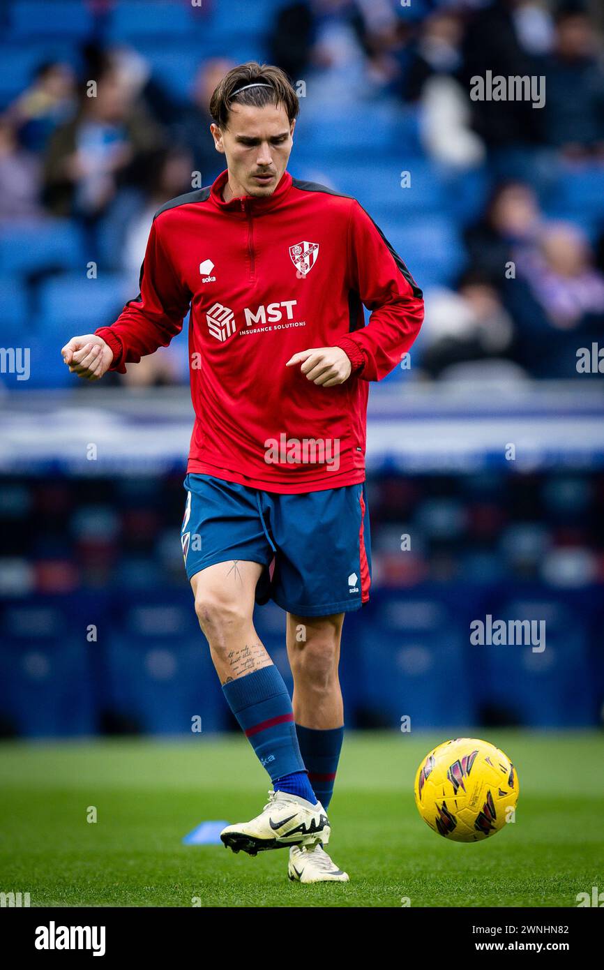 Hugo Vallejo (SD Huesca) during a La Liga Hypermotion match between RCD ...