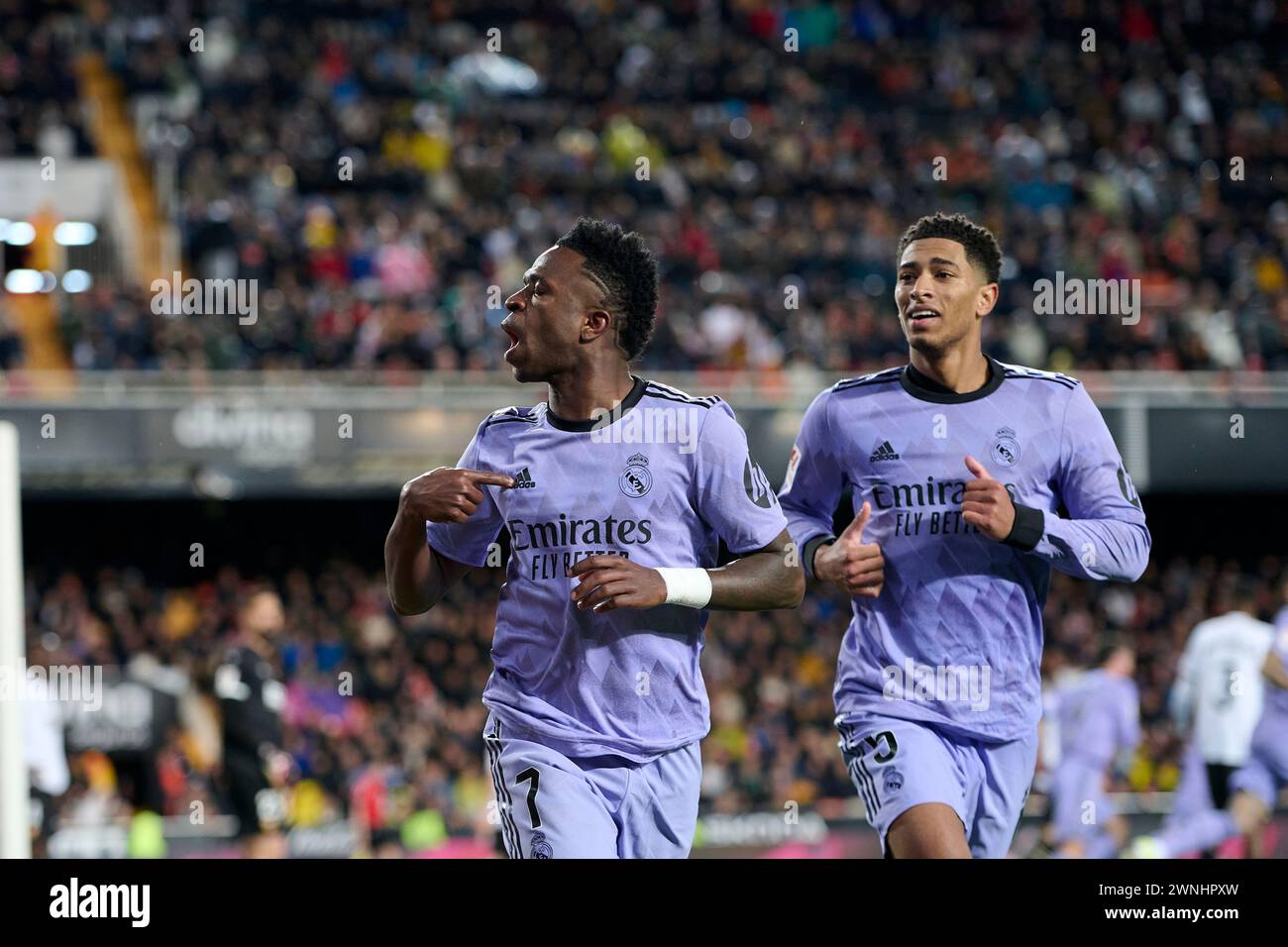 Vini jr Vinicius Jose Paixao De Oliveira Junior of Real Madrid, Jude Bellingham of Real Madrid ...