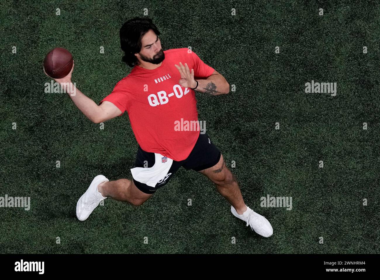 Notre Dame quarterback Sam Hartman passes during the NFL football ...