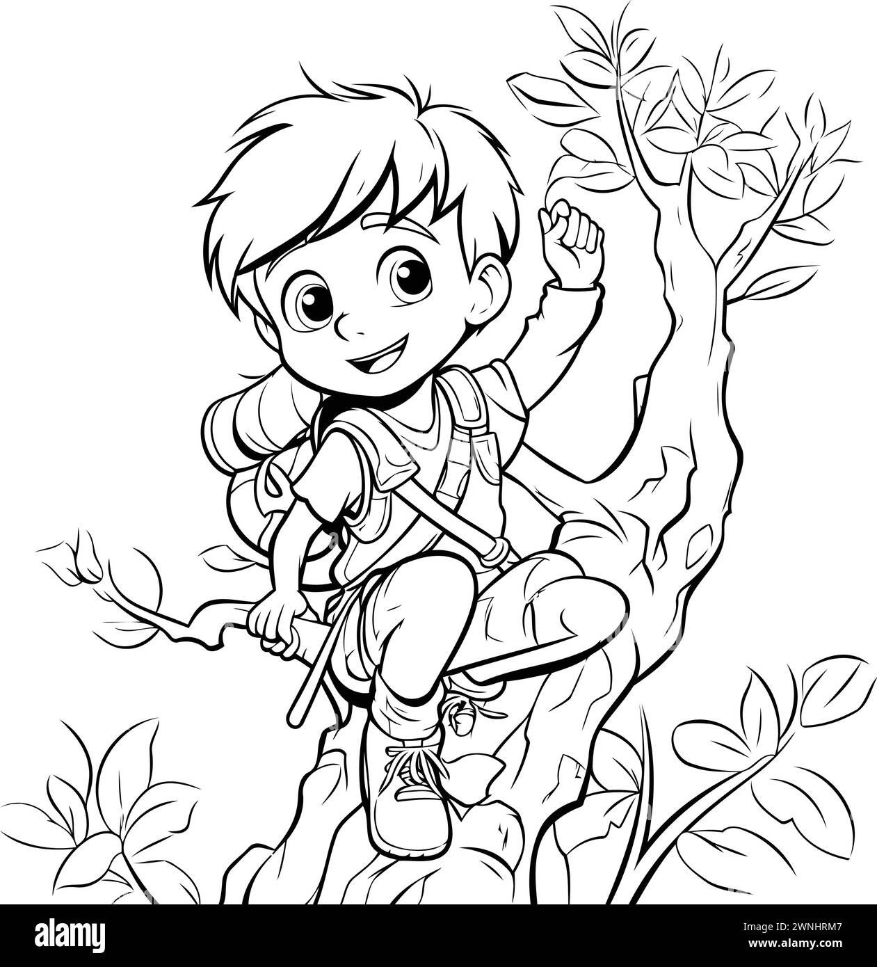 Climbing with children Stock Vector Images - Alamy