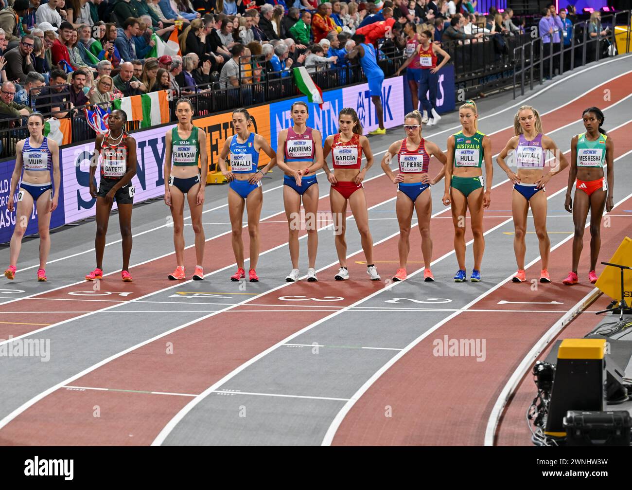 Glasgow, Scotland, UK. 02nd Mar, 2024. Competitors on the start line ...