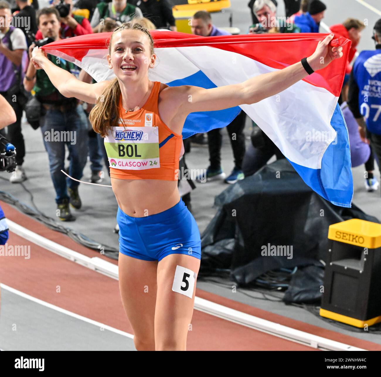 Glasgow, Scotland, UK. 02nd Mar, 2024. Femke BOL (NED) sets a new world ...