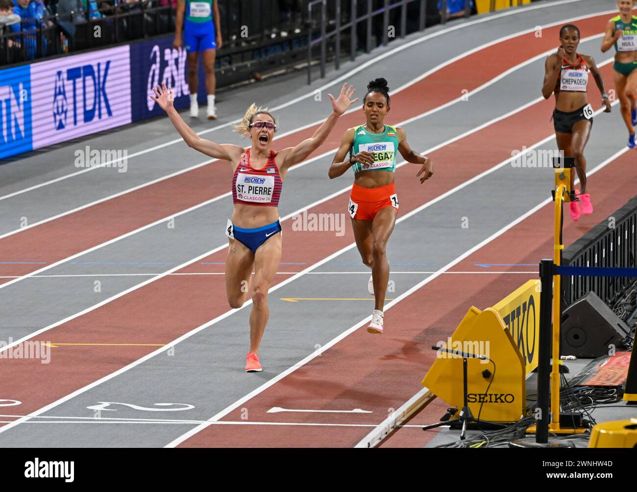 Glasgow, Scotland, UK. 02nd Mar, 2024. Elle ST. PIERRE (USA) 1st, Gudaf ...