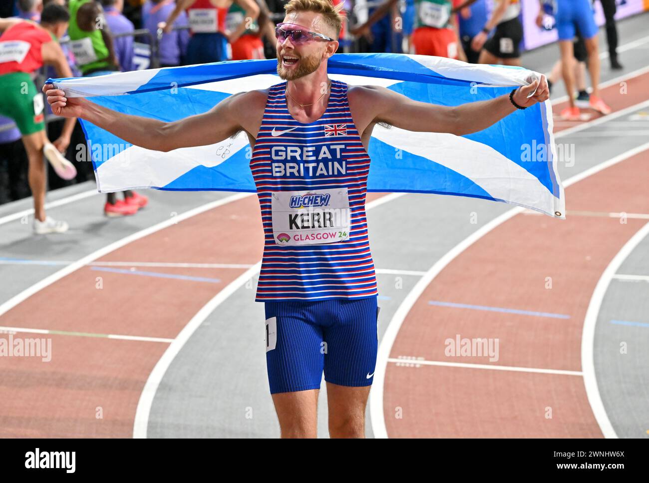 Glasgow, Scotland, UK. 02nd Mar, 2024. Josh KERR (GBR) (PIC) 1st, Yared ...