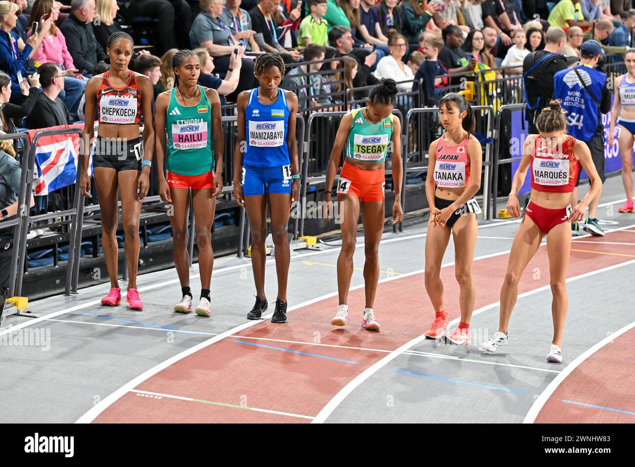 Glasgow, Scotland, UK. 02nd Mar, 2024. Competitors on the start line ...
