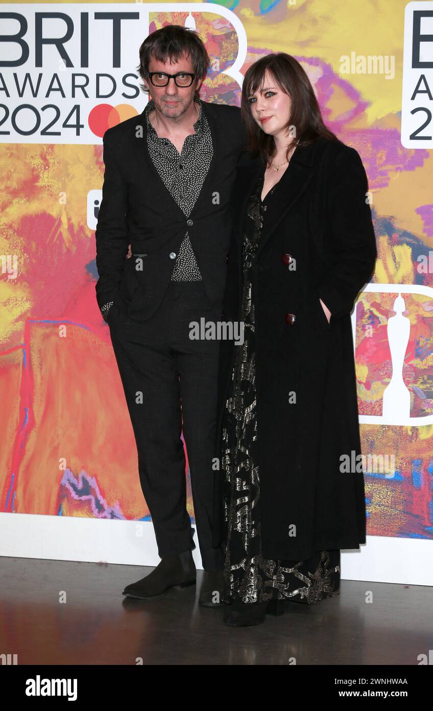 London, UK. 02nd Mar, 2024. Graham Coxon of Blur and Rose Elinor ...