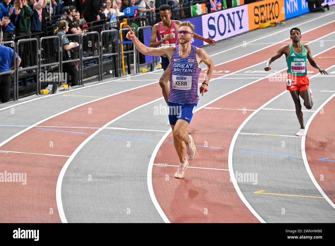 Glasgow, Scotland, UK. 02nd Mar, 2024. Josh KERR (GBR) 1st, Yared ...
