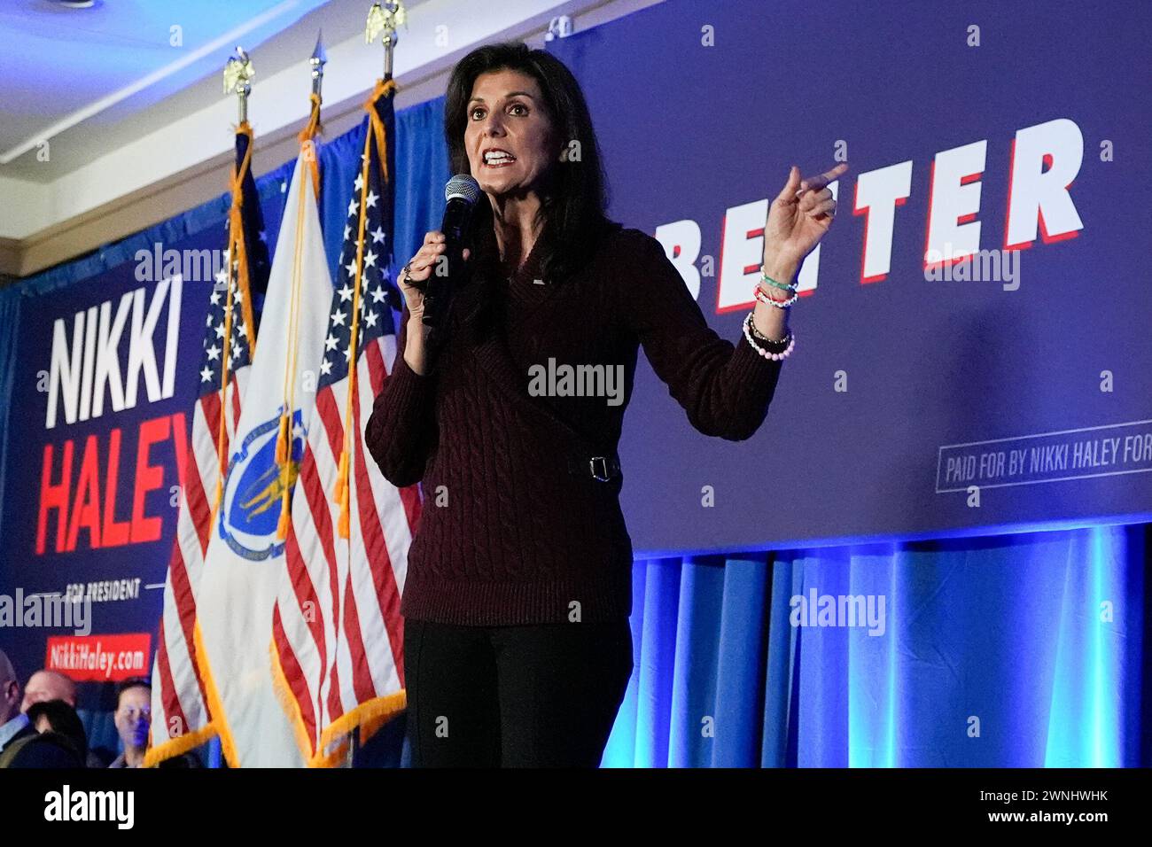 Republican presidential candidate former UN Ambassador Nikki Haley ...