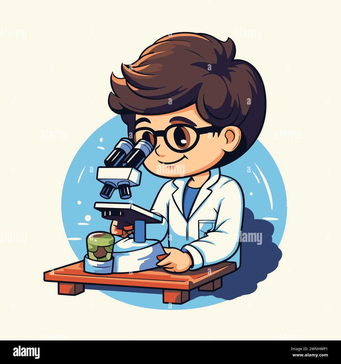 Through microscope Stock Vector Images - Alamy