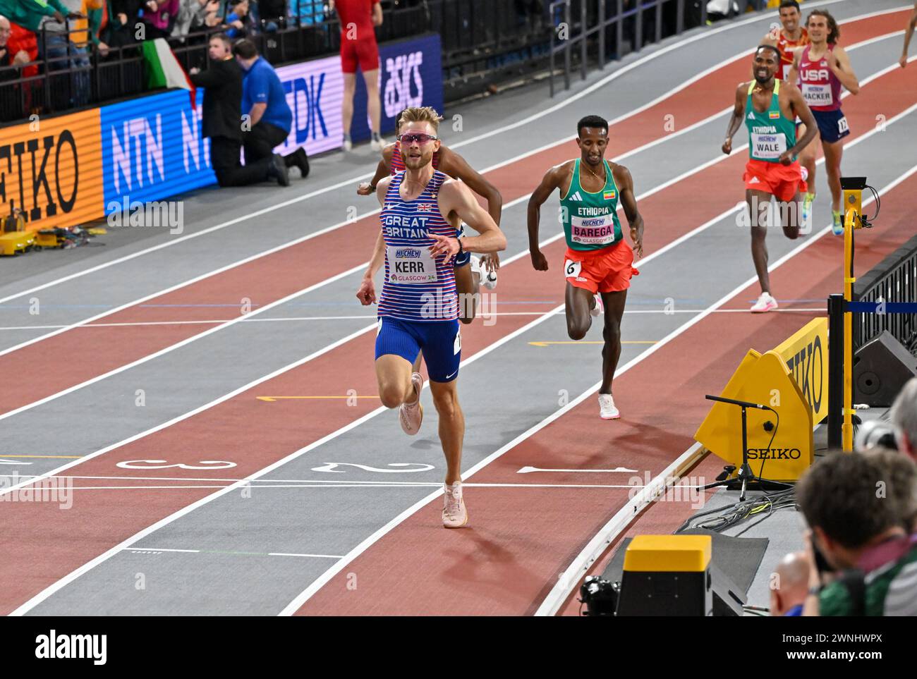 Glasgow, Scotland, UK. 02nd Mar, 2024. Josh KERR (GBR) 1st, Yared ...