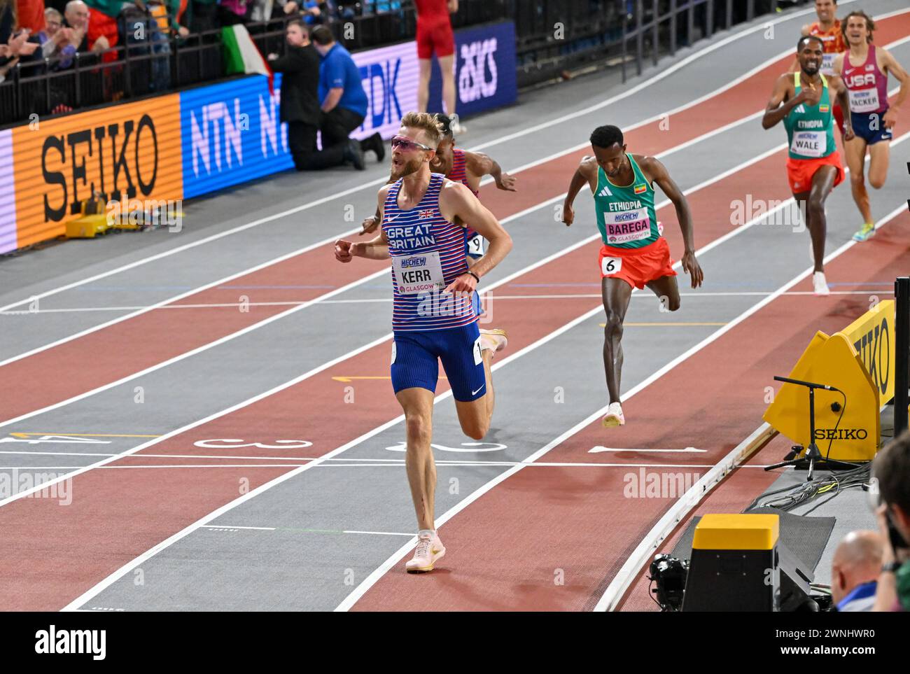 Glasgow, Scotland, UK. 02nd Mar, 2024. Josh KERR (GBR) 1st, Yared ...
