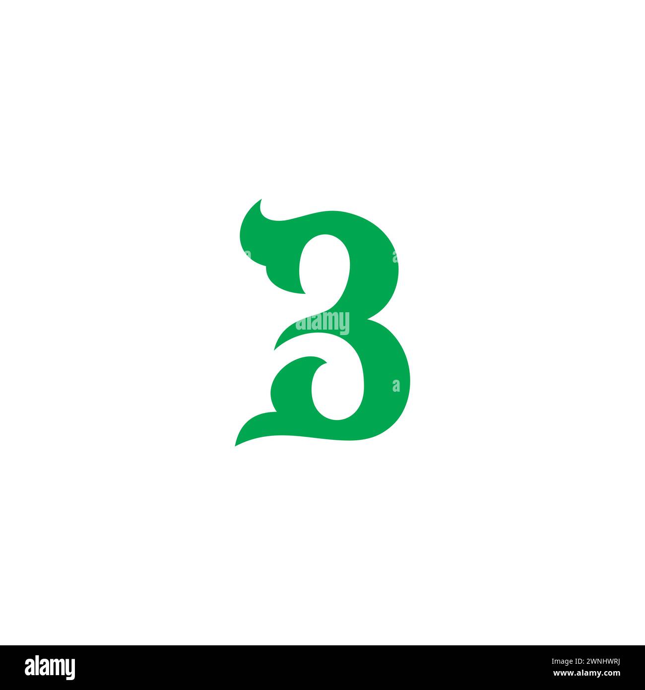 Three Nature Logo. B leaf Logo. Letter B Icon Stock Vector Image & Art ...