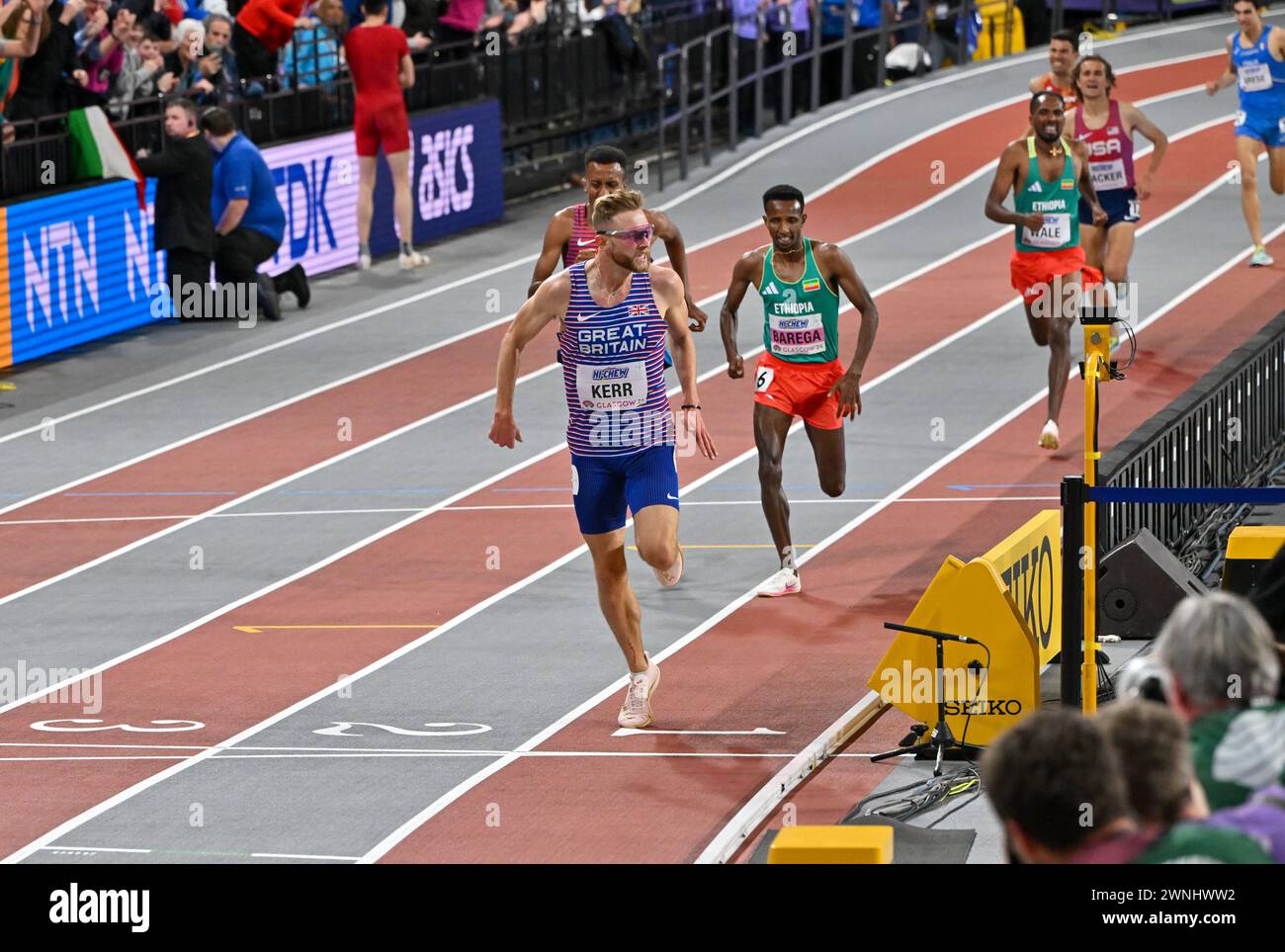 Glasgow, Scotland, UK. 02nd Mar, 2024. Josh KERR (GBR) 1st, Yared ...