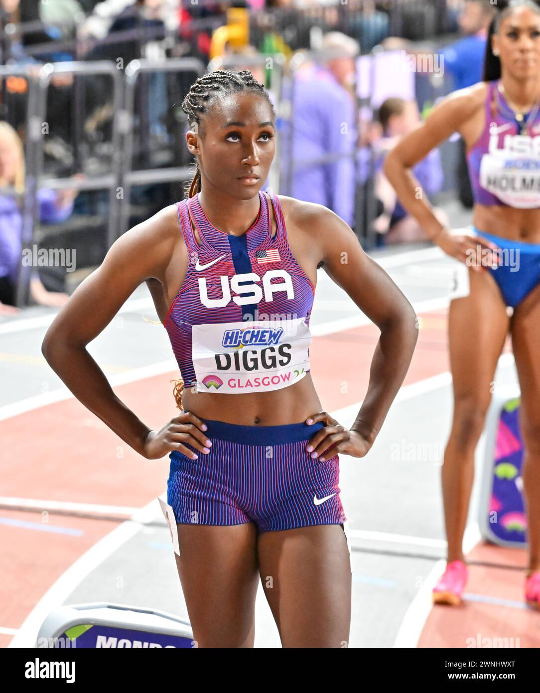 Glasgow, Scotland, UK. 02nd Mar, 2024. Talitha DIGGS (USA) before the ...