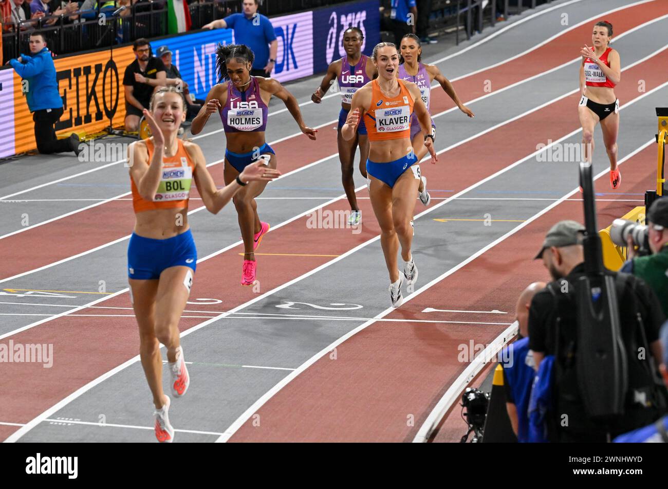 Glasgow, Scotland, UK. 02nd Mar, 2024. Femke BOL (NED) 1st, Lieke ...