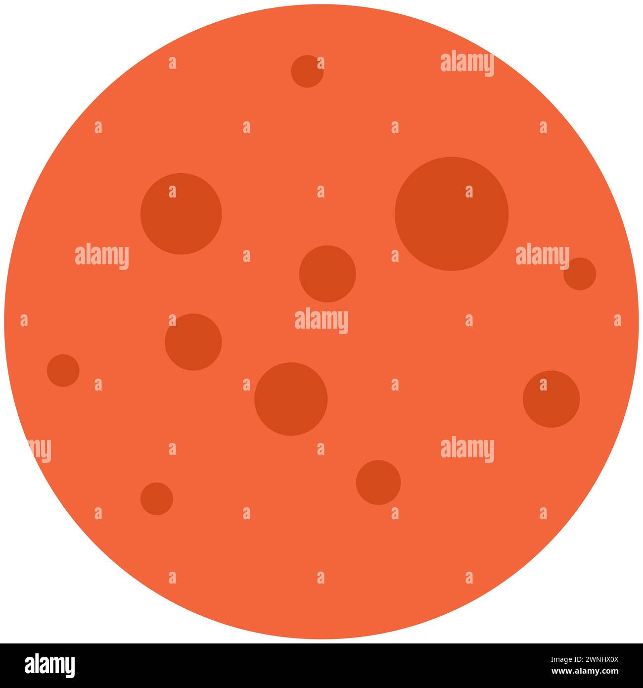 Mars planet icon. Red planet solar system sign. Cartoon of Mars symbol ...