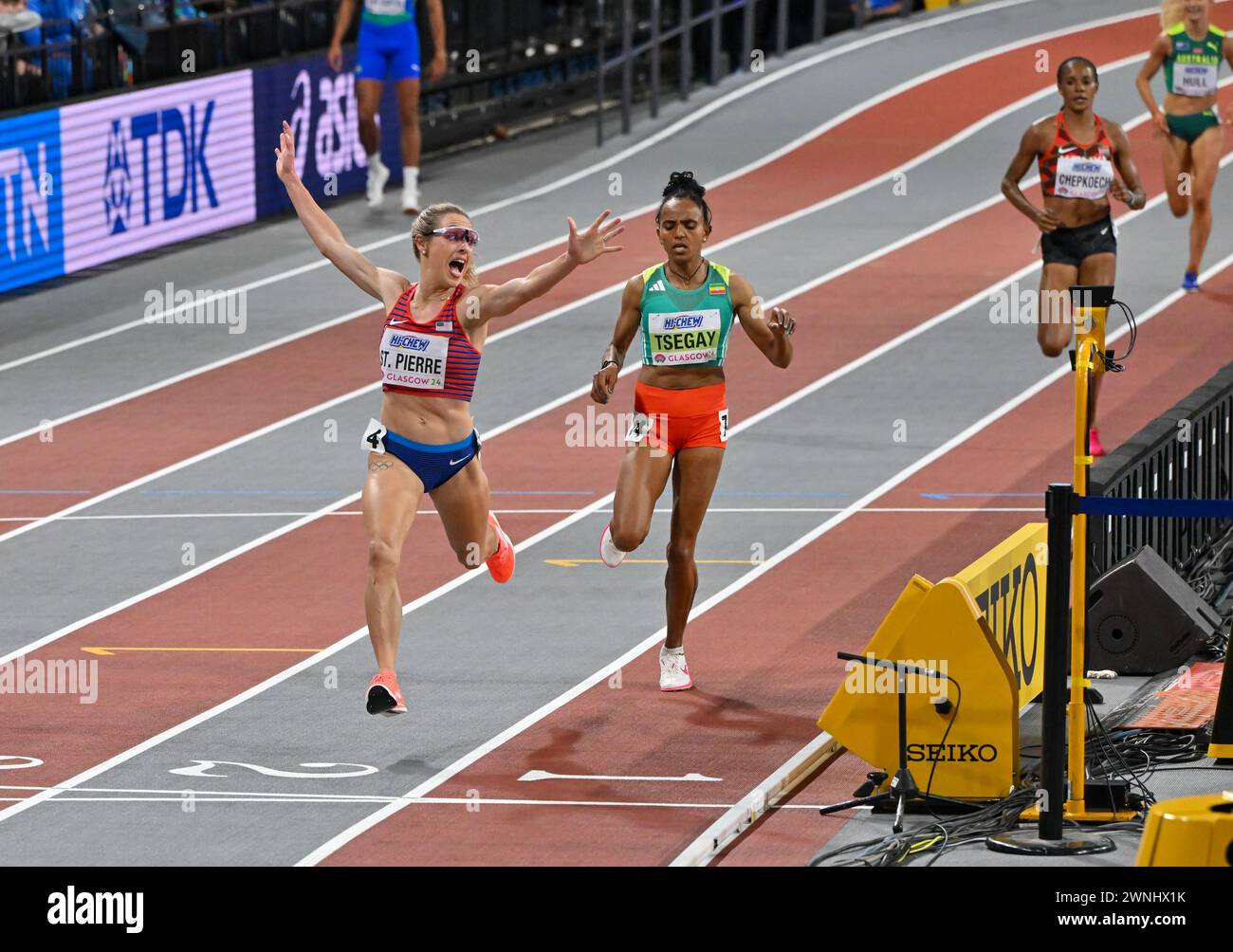 Glasgow, Scotland, UK. 02nd Mar, 2024. Elle ST. PIERRE (USA) 1st, Gudaf ...