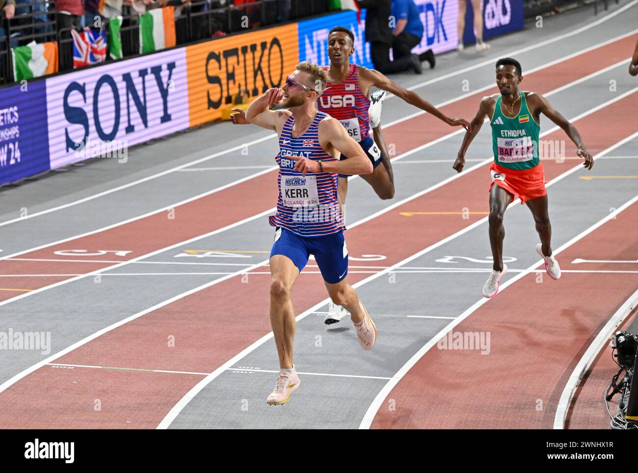 Glasgow, Scotland, UK. 02nd Mar, 2024. Josh KERR (GBR) 1st, Yared ...