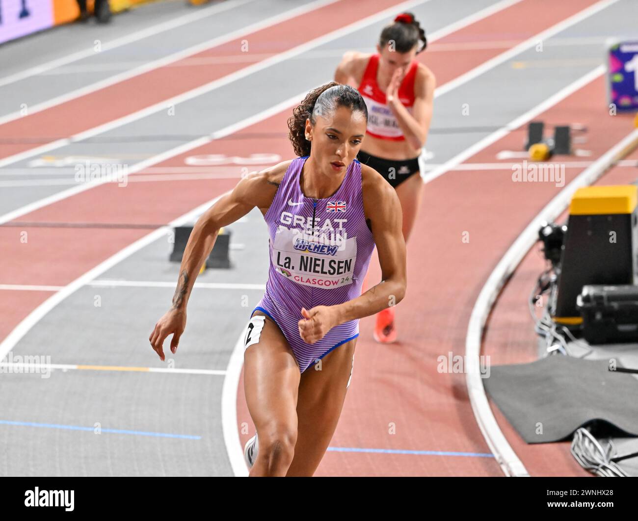 Glasgow, Scotland, UK. 02nd Mar, 2024. Laviai NIELSEN (GBR) in the Womens 400m Final during the ...
