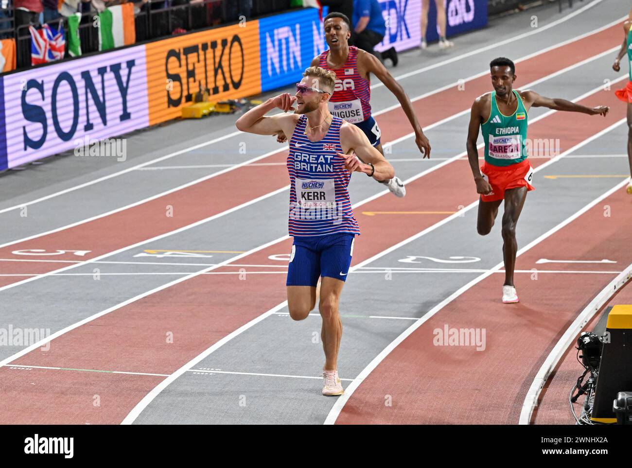 Glasgow, Scotland, UK. 02nd Mar, 2024. Josh KERR (GBR) 1st, Yared ...