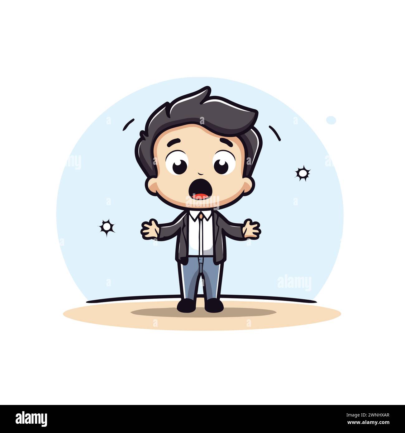 Shouting employee Stock Vector Images - Alamy