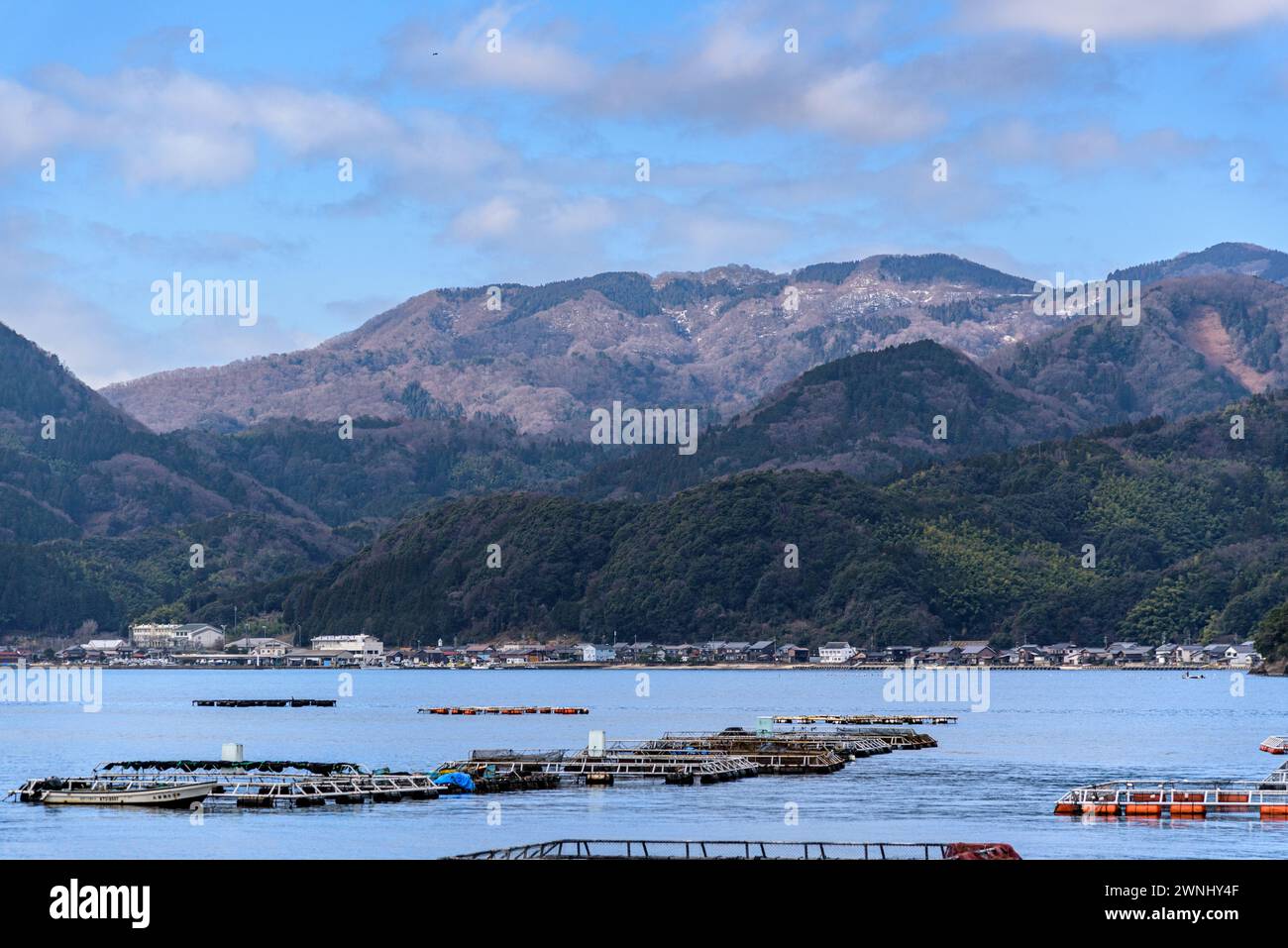 Traditional wooden fishermen Funaya boathouses in Ine north Kyoto ...