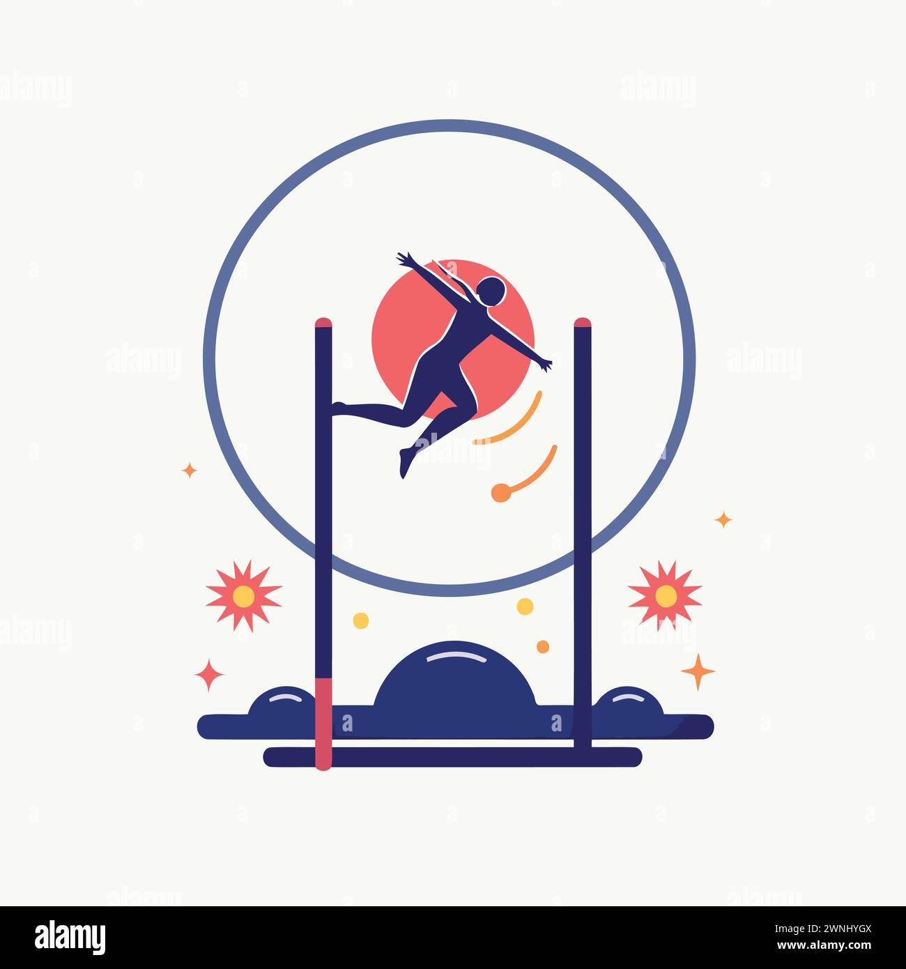 Silhouette hurdle jump hi-res stock photography and images - Alamy