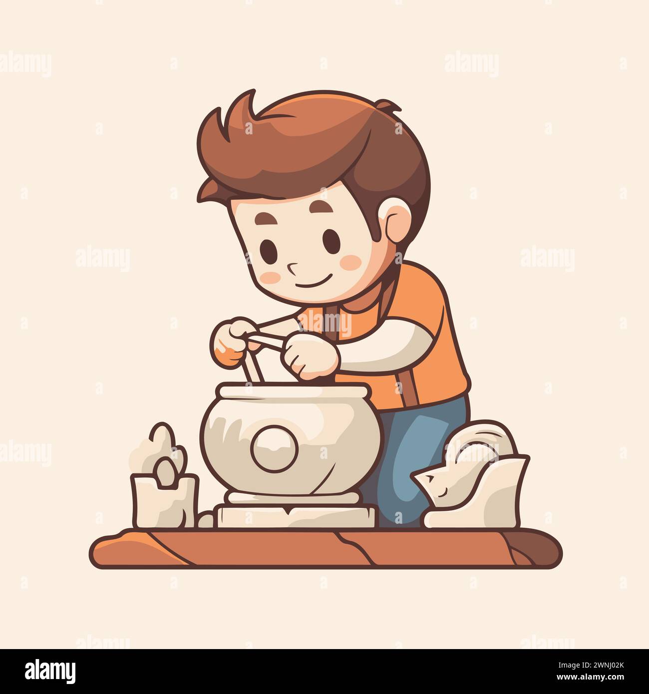 The making of potter Stock Vector Images - Alamy