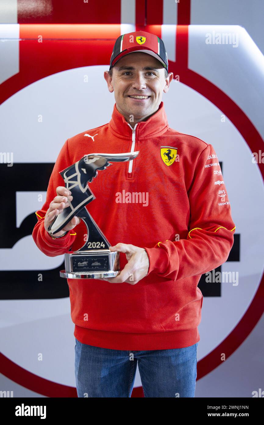 RIGON Davide (ita), Vista AF Corse, Ferrari 296 GT3, portrait, Goodyear ...