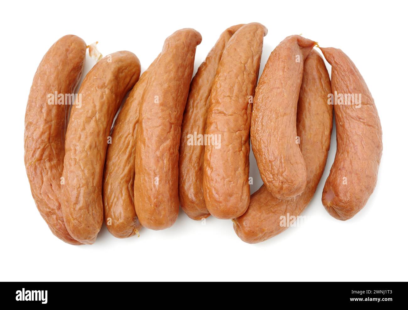 Sausage isolated on white background Stock Photo - Alamy