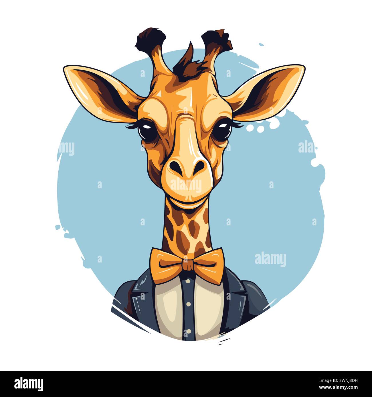Giraffe face and neck Stock Vector Images - Alamy