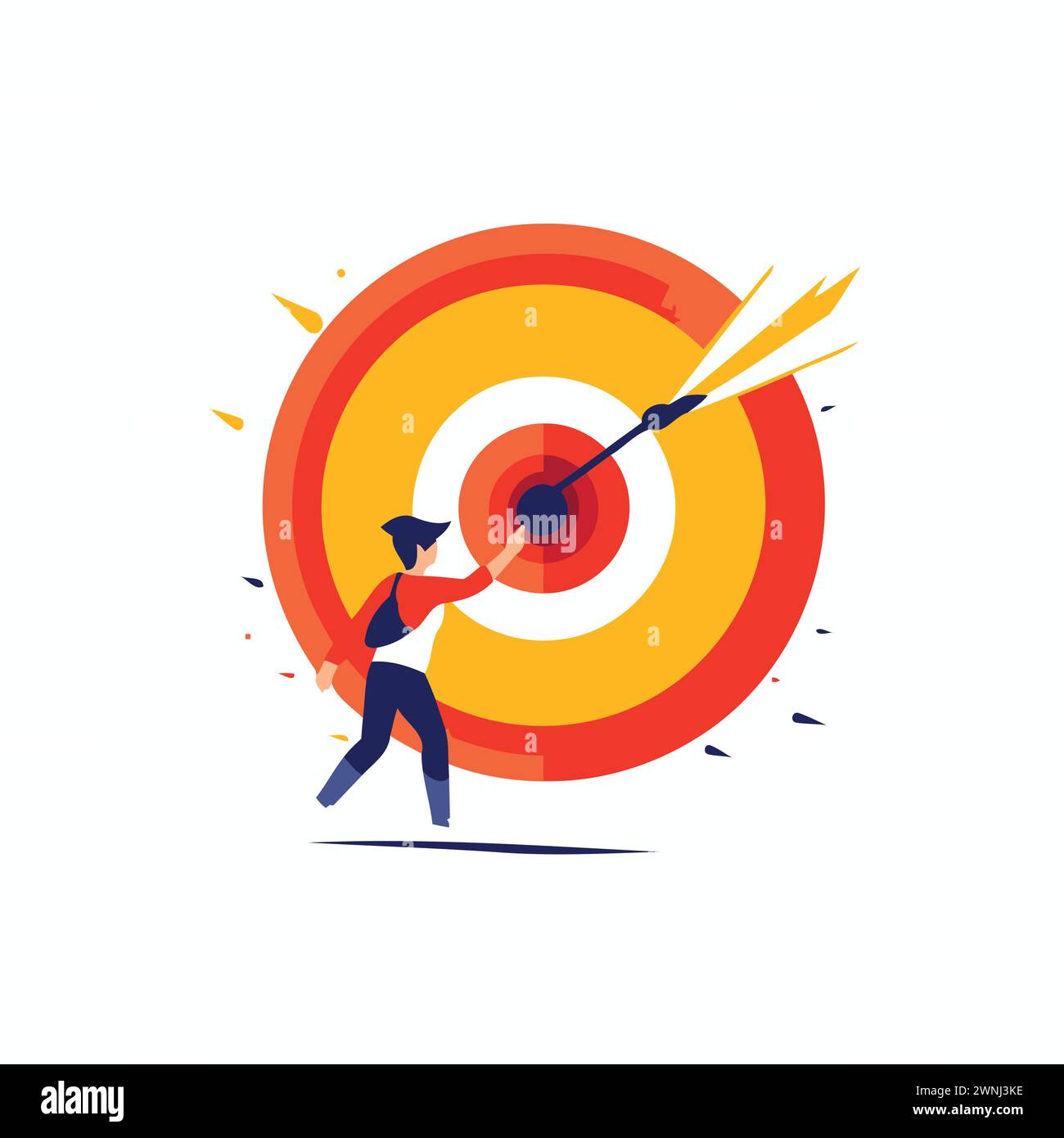 Hits the target Stock Vector Images - Alamy
