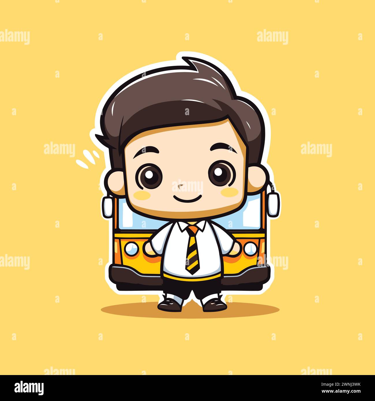 Businessman Trolley - Cute Cartoon Business Character Vector ...