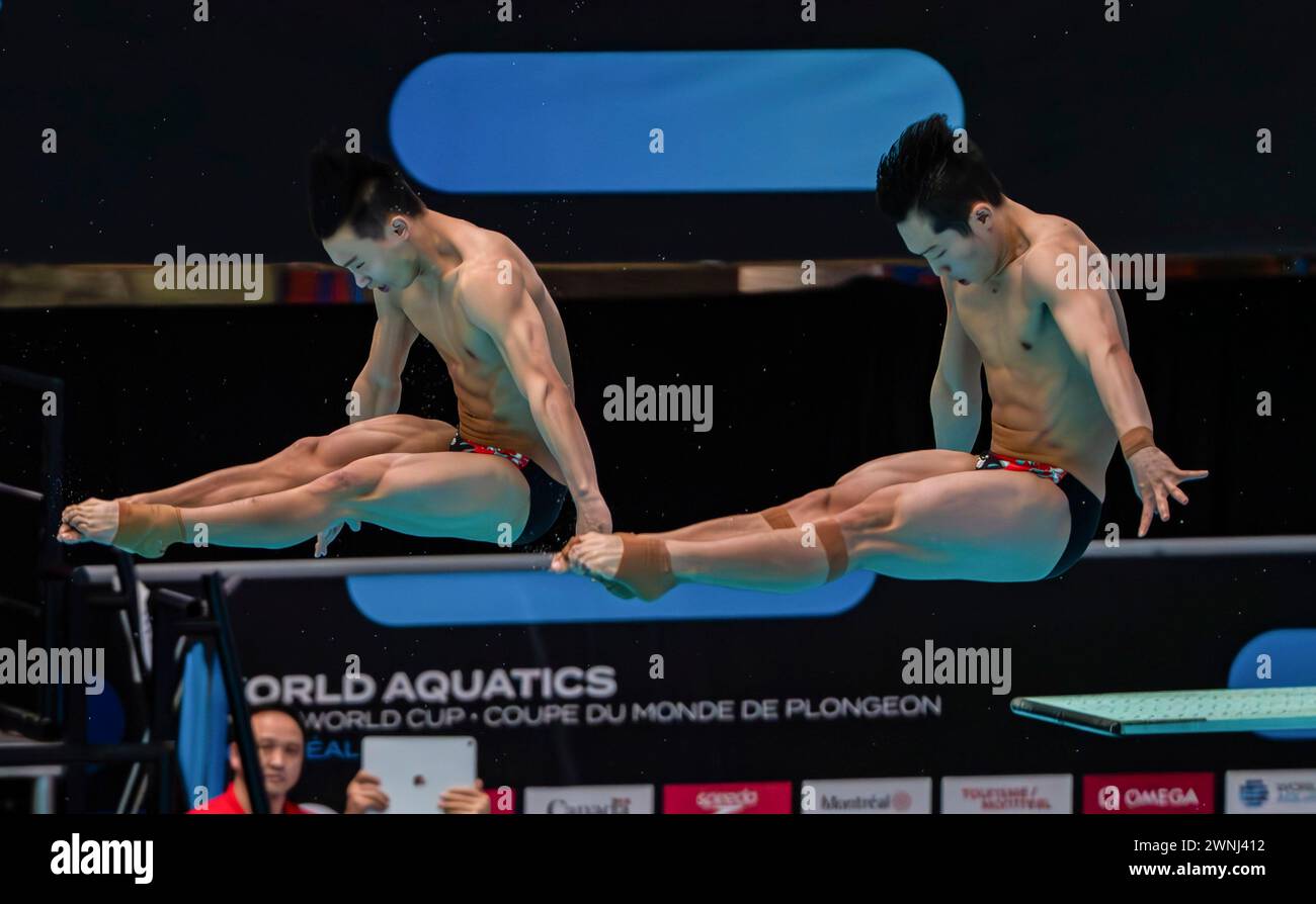 Montreal, Canada. 2nd Mar, 2024. Long Daoyi(L)/Wang Zongyuan of China ...