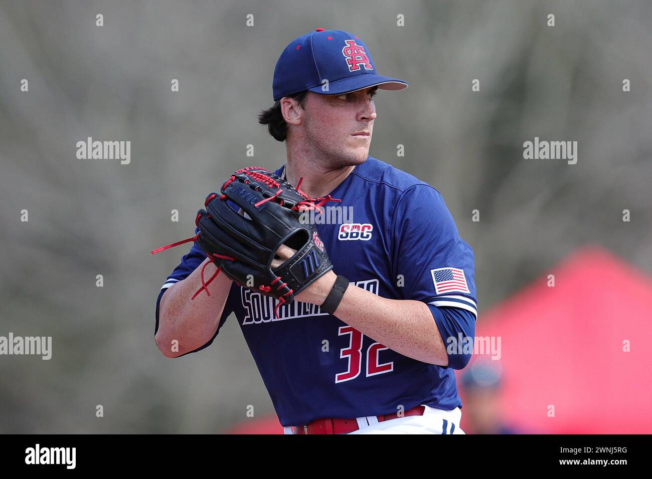 Mobile, Alabama, USA. 02nd Mar, 2024. South Alabama pitcher Carson ...