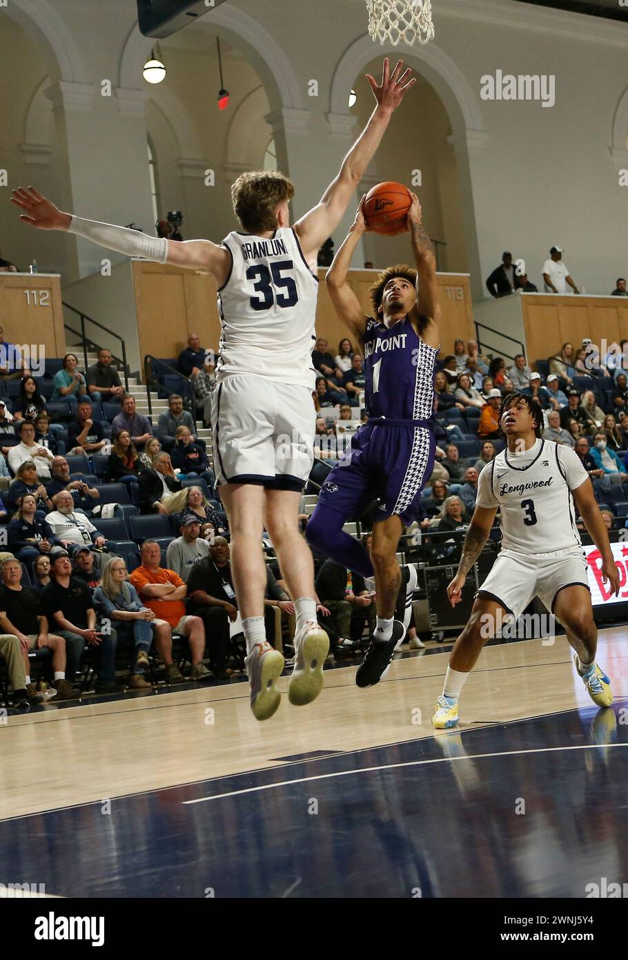 FARMVILLE, VA - MARCH 02: High Point Panthers guard Kezza Giffa (1 ...