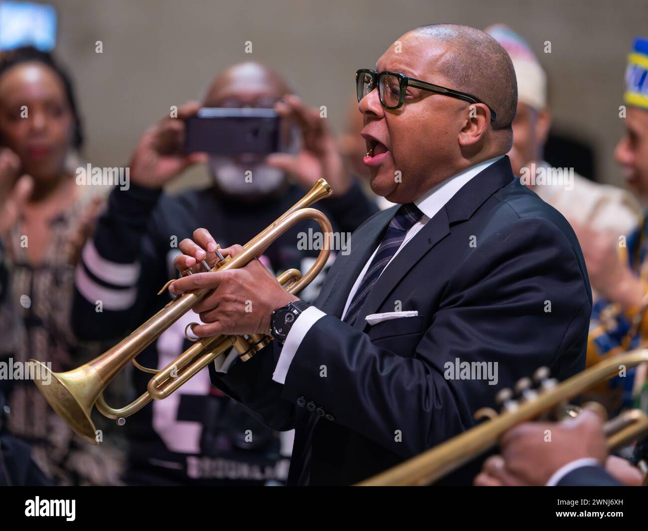 Wynton Marsalis with the New orleans Band attends Harry Belafonte A Celebration of Life Memorial ...
