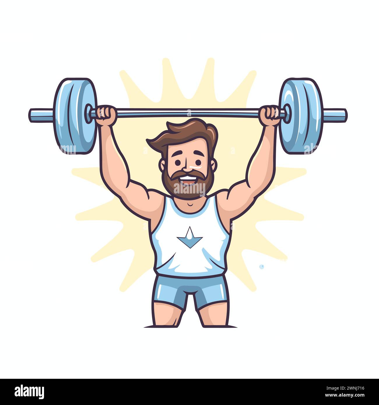 Strong man athlete cartoon illustration Cut Out Stock Images & Pictures ...