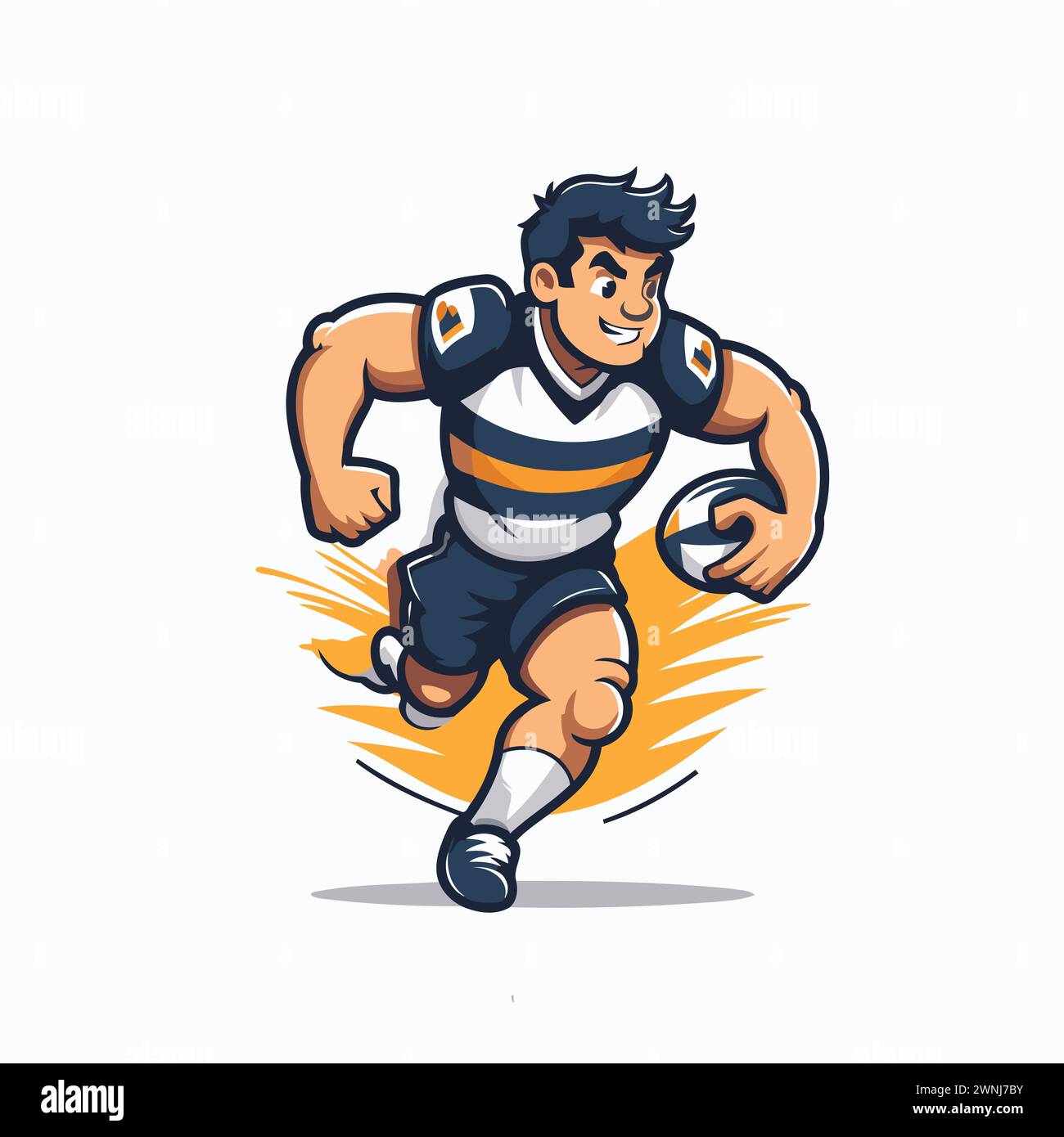 Rugby match cartoon Cut Out Stock Images & Pictures - Alamy