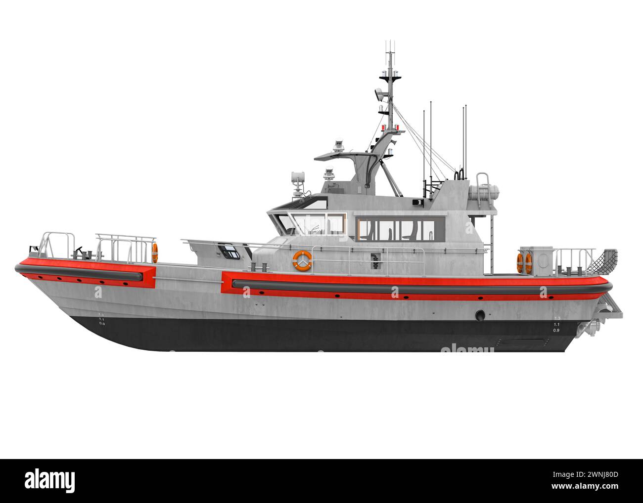 Harbor security boat Cut Out Stock Images & Pictures - Alamy