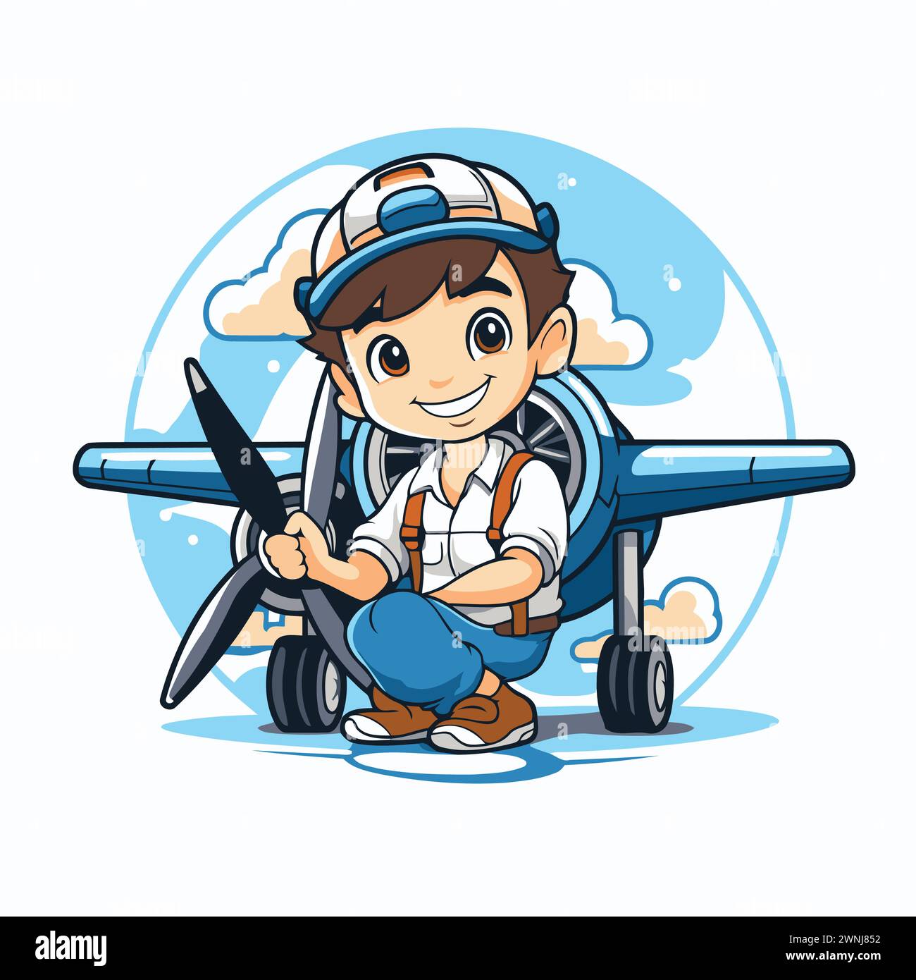 Pilot holding Stock Vector Images - Alamy