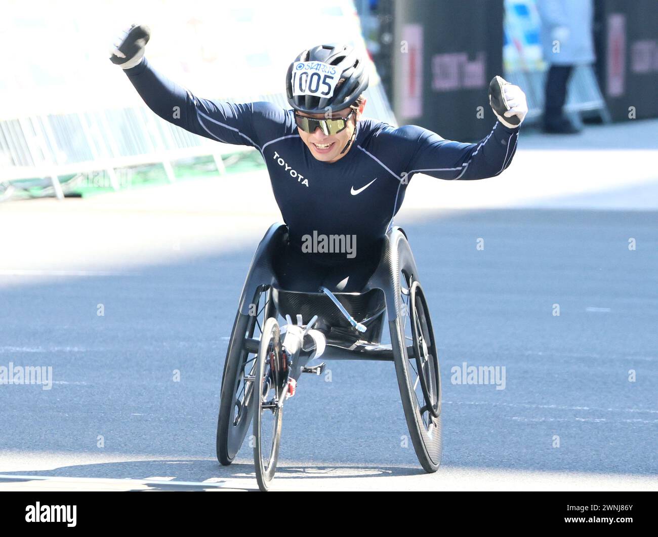 Tokyo, Japan. 3rd Mar, 2024. Japan's Tomoki Suzuki crosses the finish ...