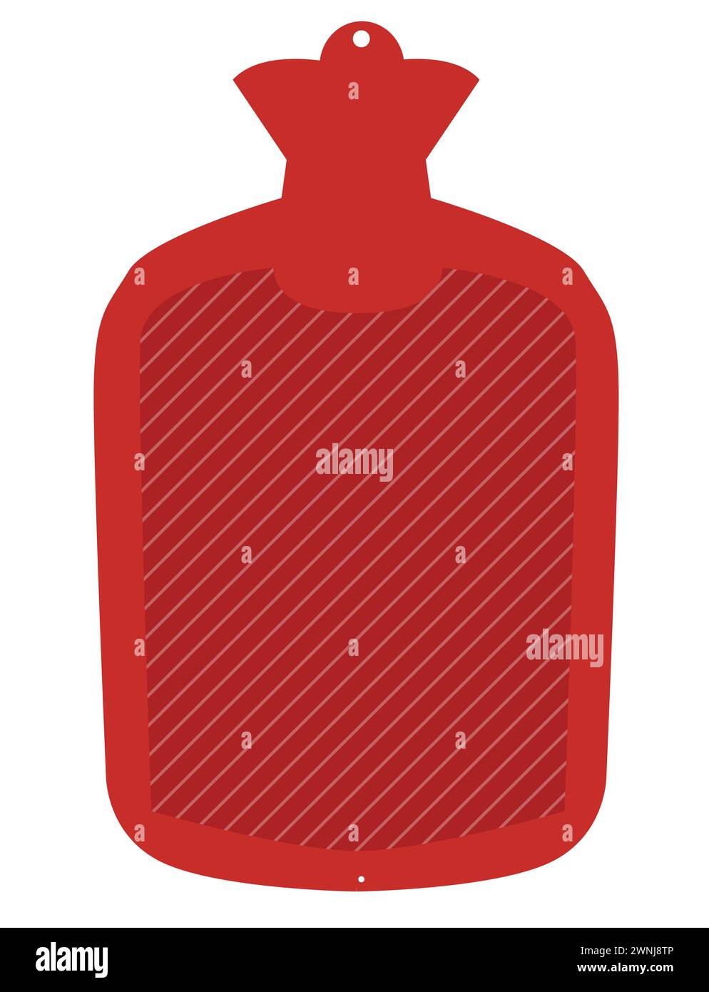 Red rubber medical hot-water bottle filled with water icon. Hot Water ...