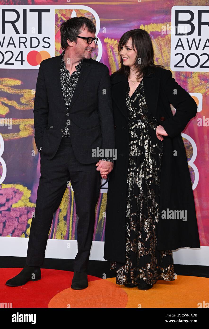 London, UK. March 2nd, 2024. EDITORIAL USE ONLY Graham Coxon and Rose ...