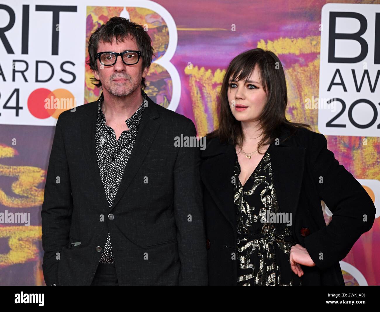London, UK. March 2nd, 2024. EDITORIAL USE ONLY Graham Coxon and Rose ...